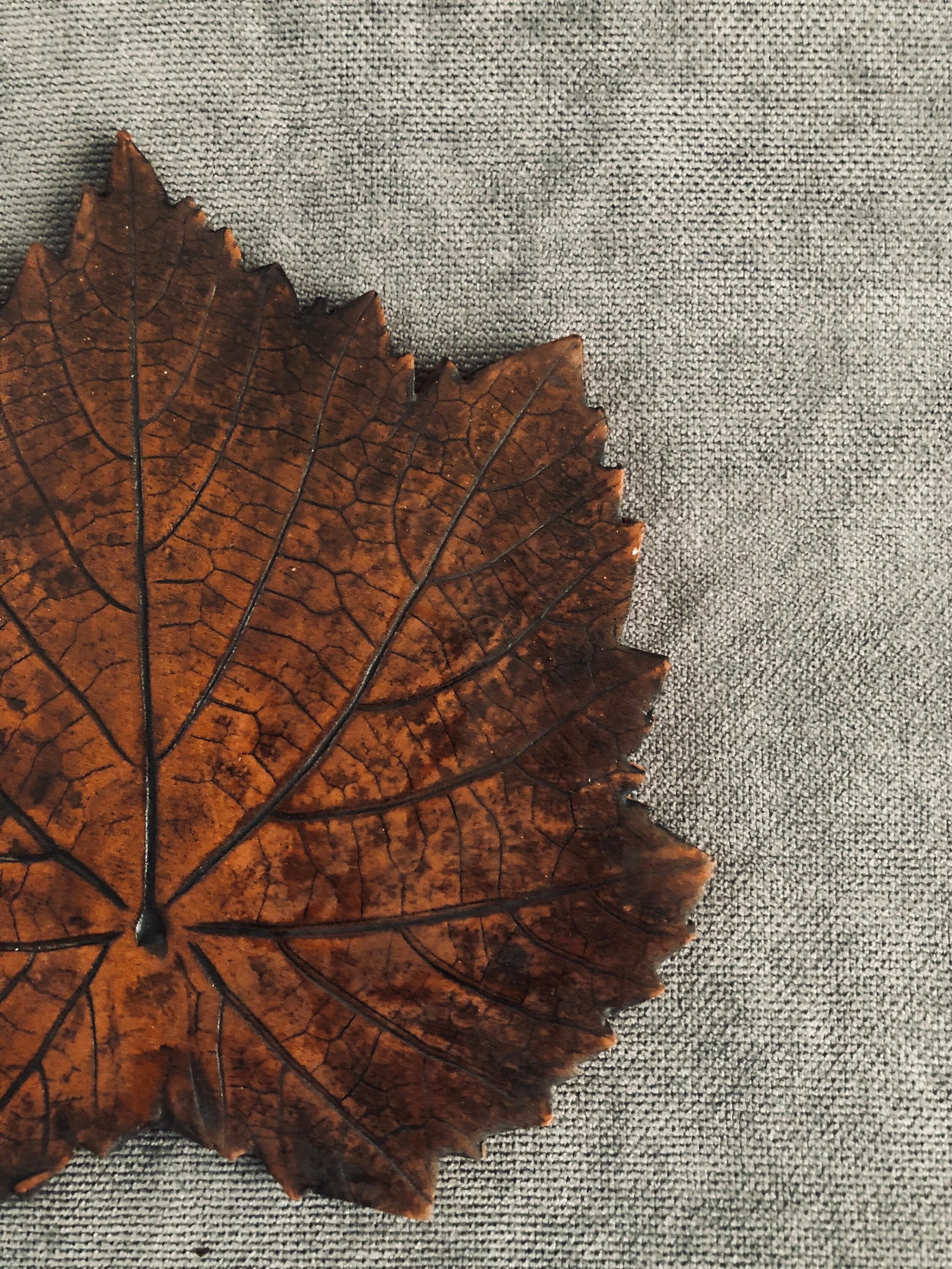 Handmade Ceramic Leaf Set 6 Piece, Wedding Present, Home or Office ...