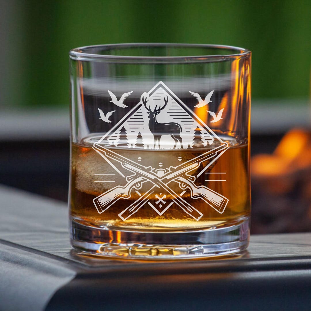 Engraved Hunting Glass: Personalized Whiskey, Wine, Beer Pint - Etsy