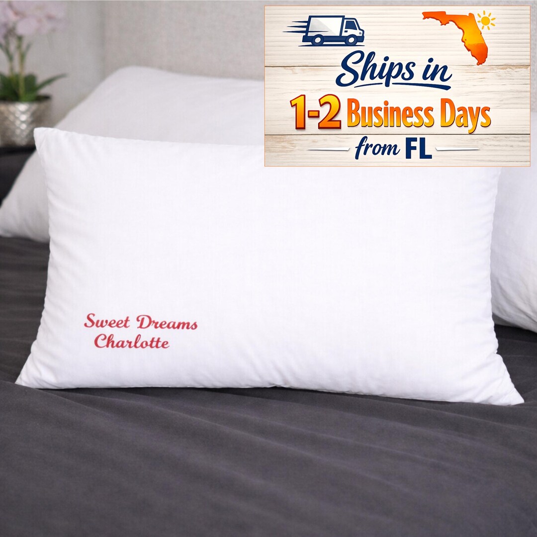 Custom Embroidered Pillowcase – Personalized Love Note Pillow Case ...