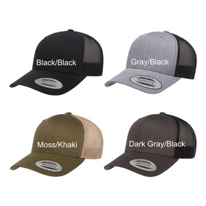 Personalized Leather Patch Hunting Hat: Engraved Yupoong Trucker Cap - Etsy