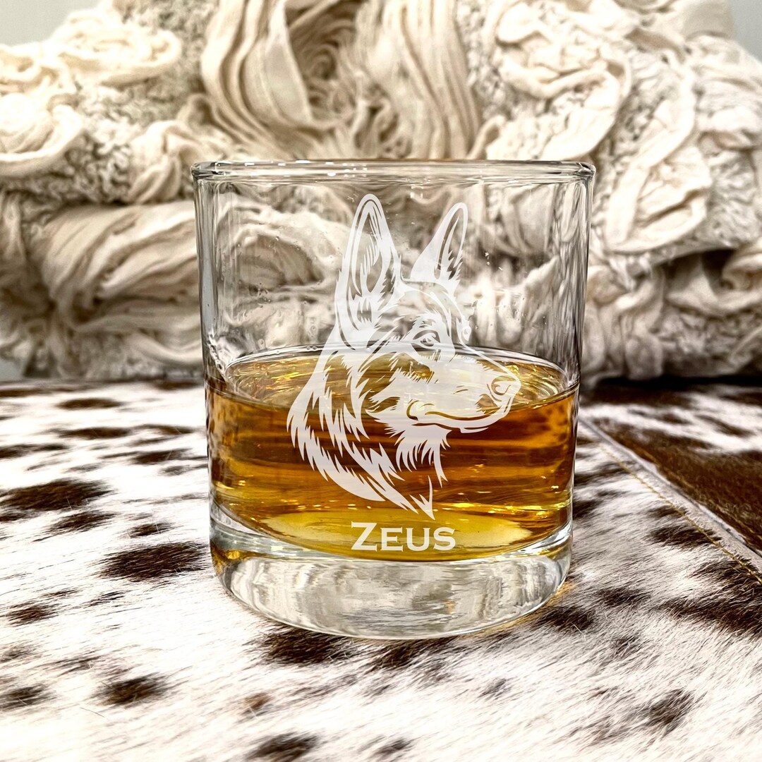 Personalized Engraved German Shepherd Whiskey Glass, Wine, Beer Glass ...
