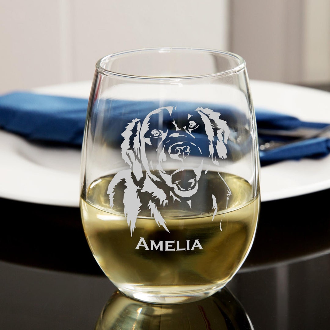 Golden Retriever Engraved Glass: Custom Dog Memorial Gift - Etsy