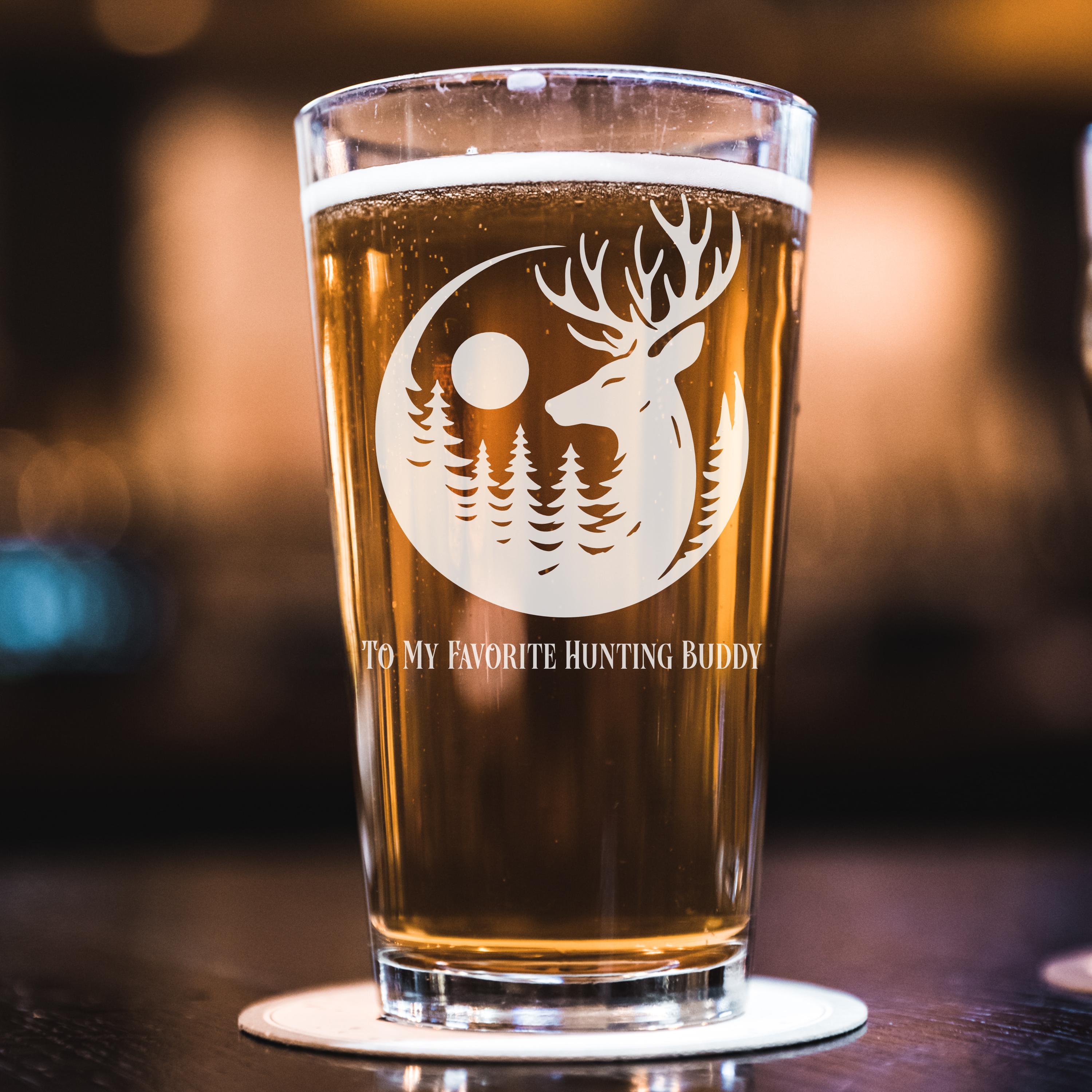 Engraved Hunting Glass: Personalized Whiskey, Wine, Beer Pint - Etsy
