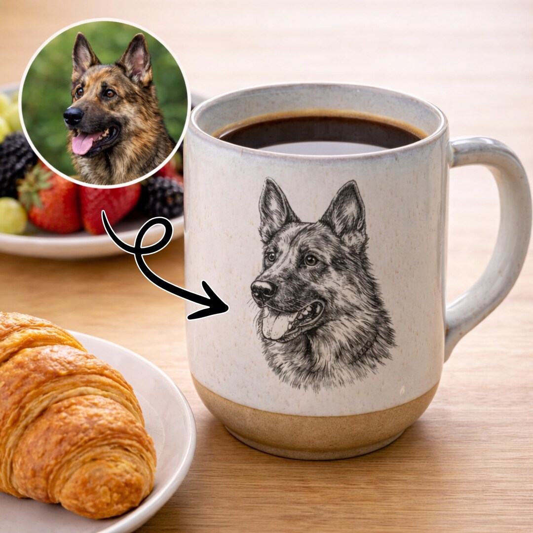 Pet Memorial Photo Engraved Coffee Mug – Ceramic Personalized Gift - Etsy