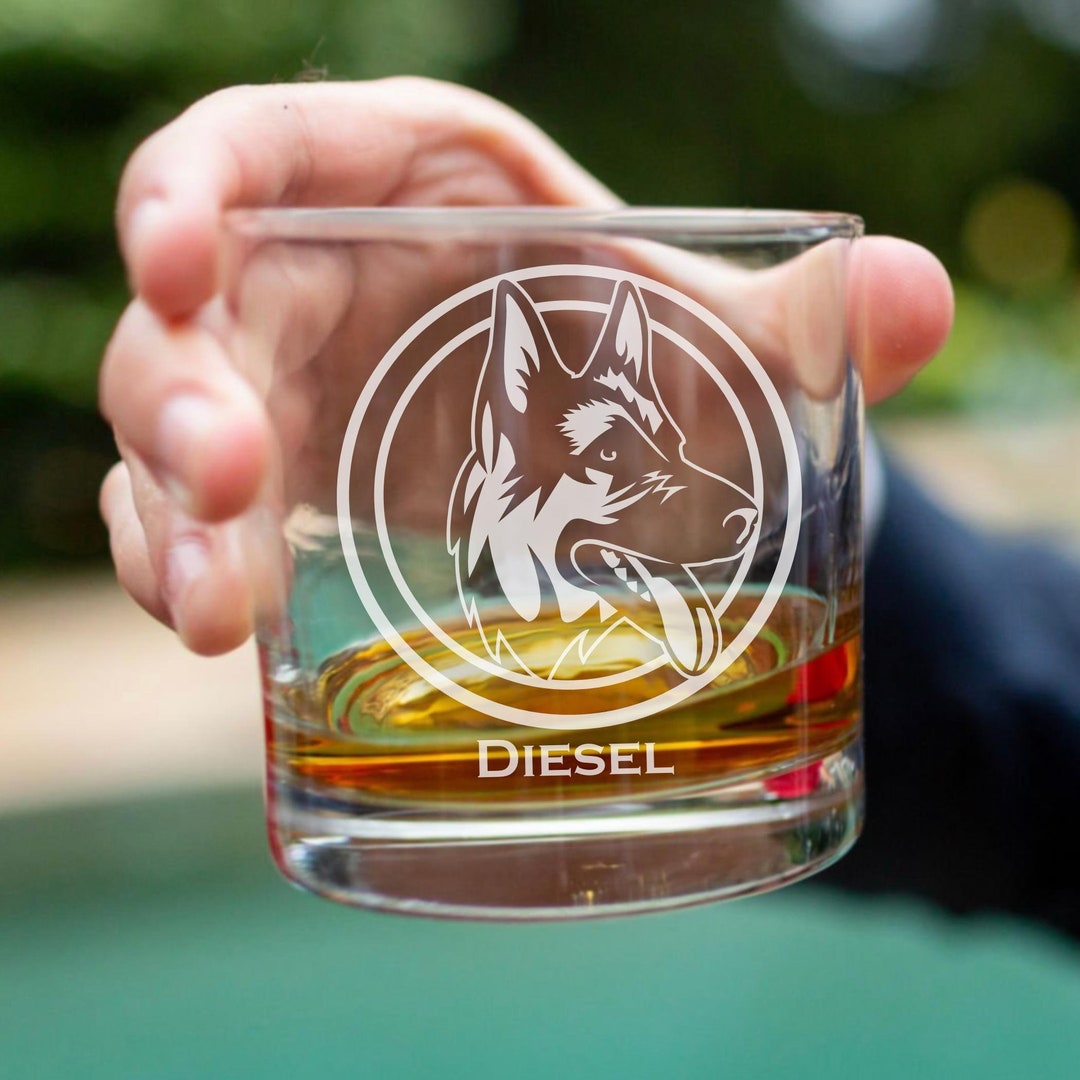 Personalized German Shepherd Engraved Glass: Custom Dog Memorial Gift ...