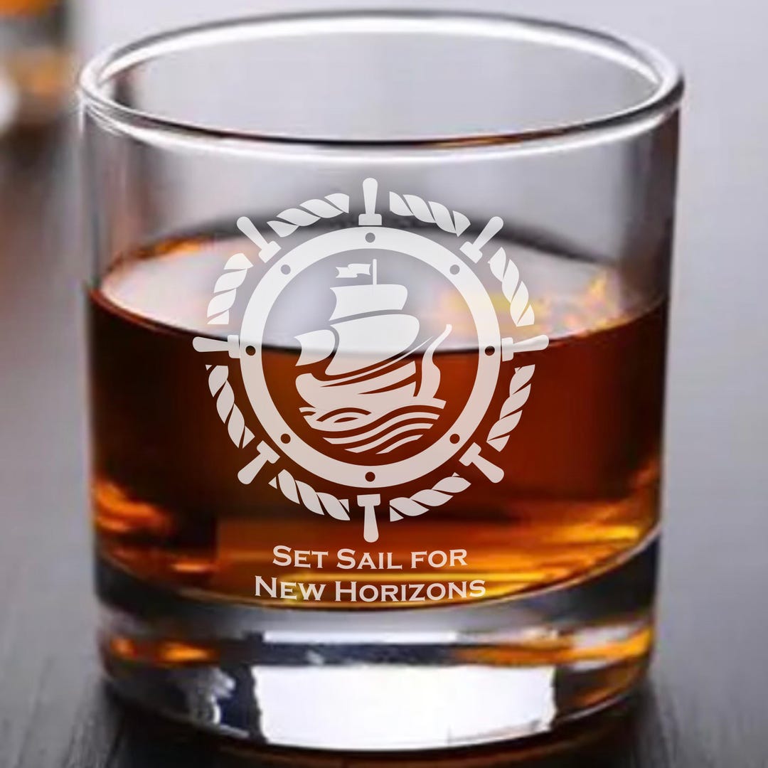 Personalized Engraved Whiskey, Wine, Beer Glass - Nautical Sailor Gift ...