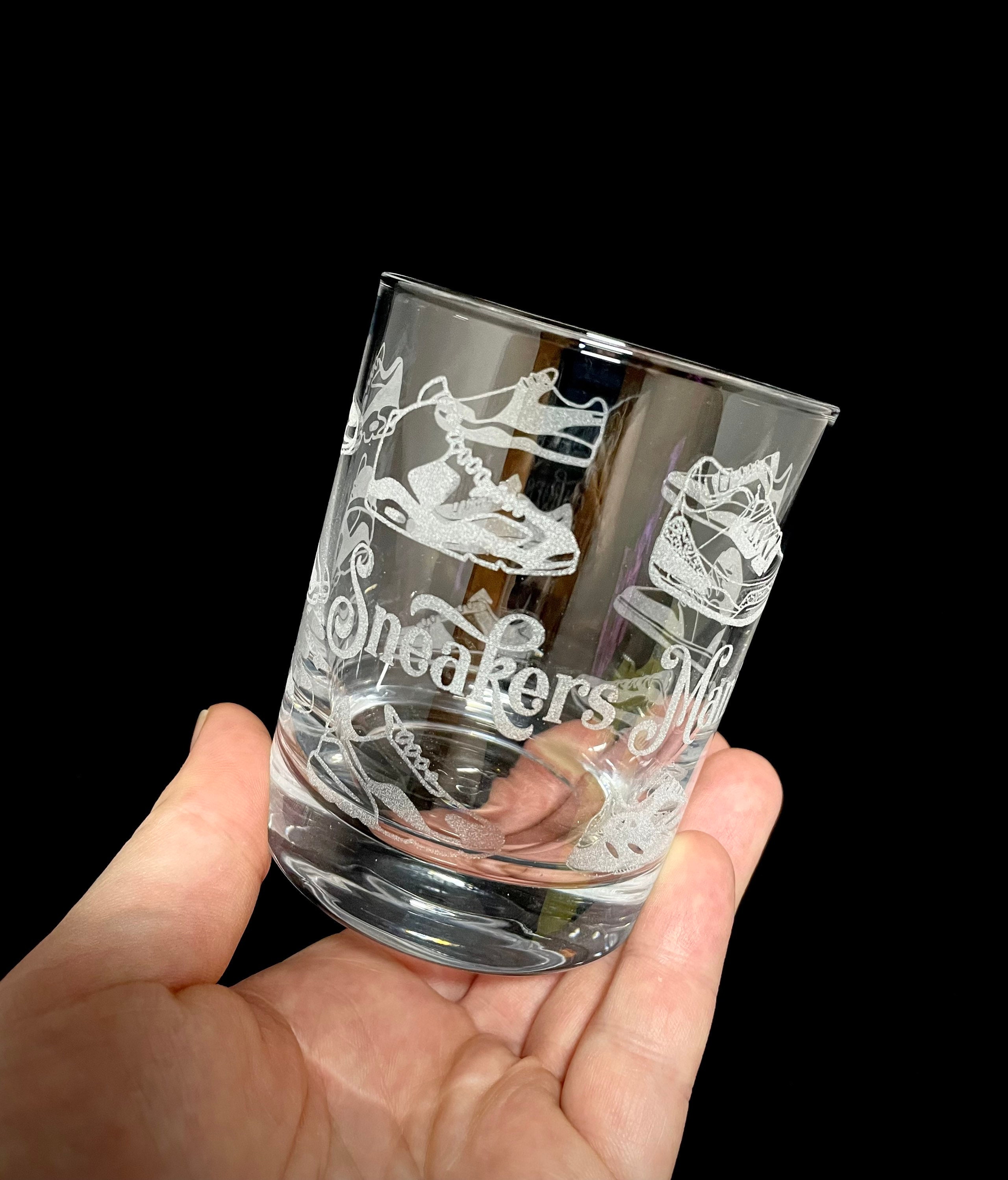 Engraved Sneakers Whiskey Glass: Sports Shoe Lover Gift - Etsy