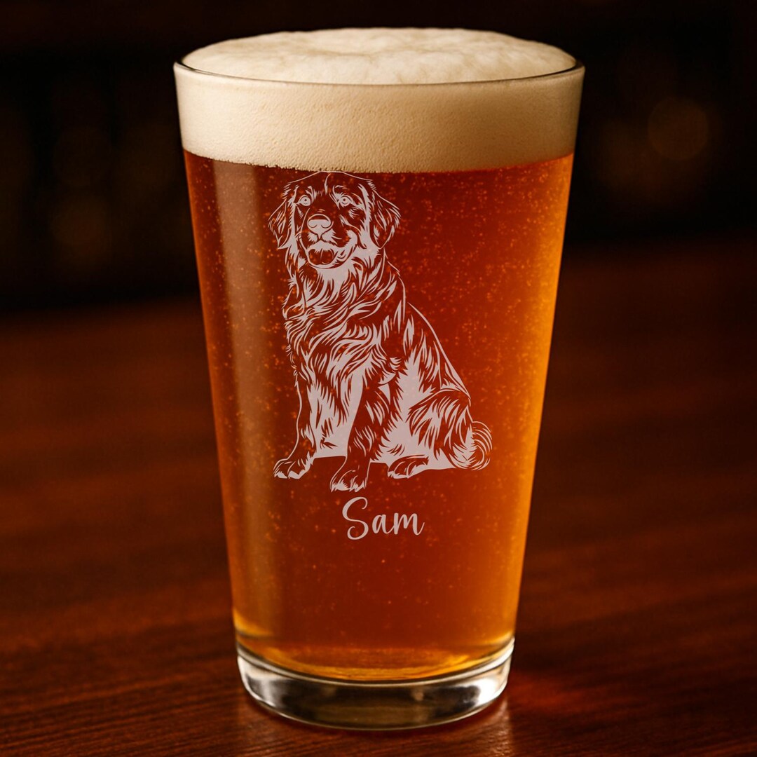 Engraved Golden Retriever Glass: Personalized Dog Memorial Gift - Etsy