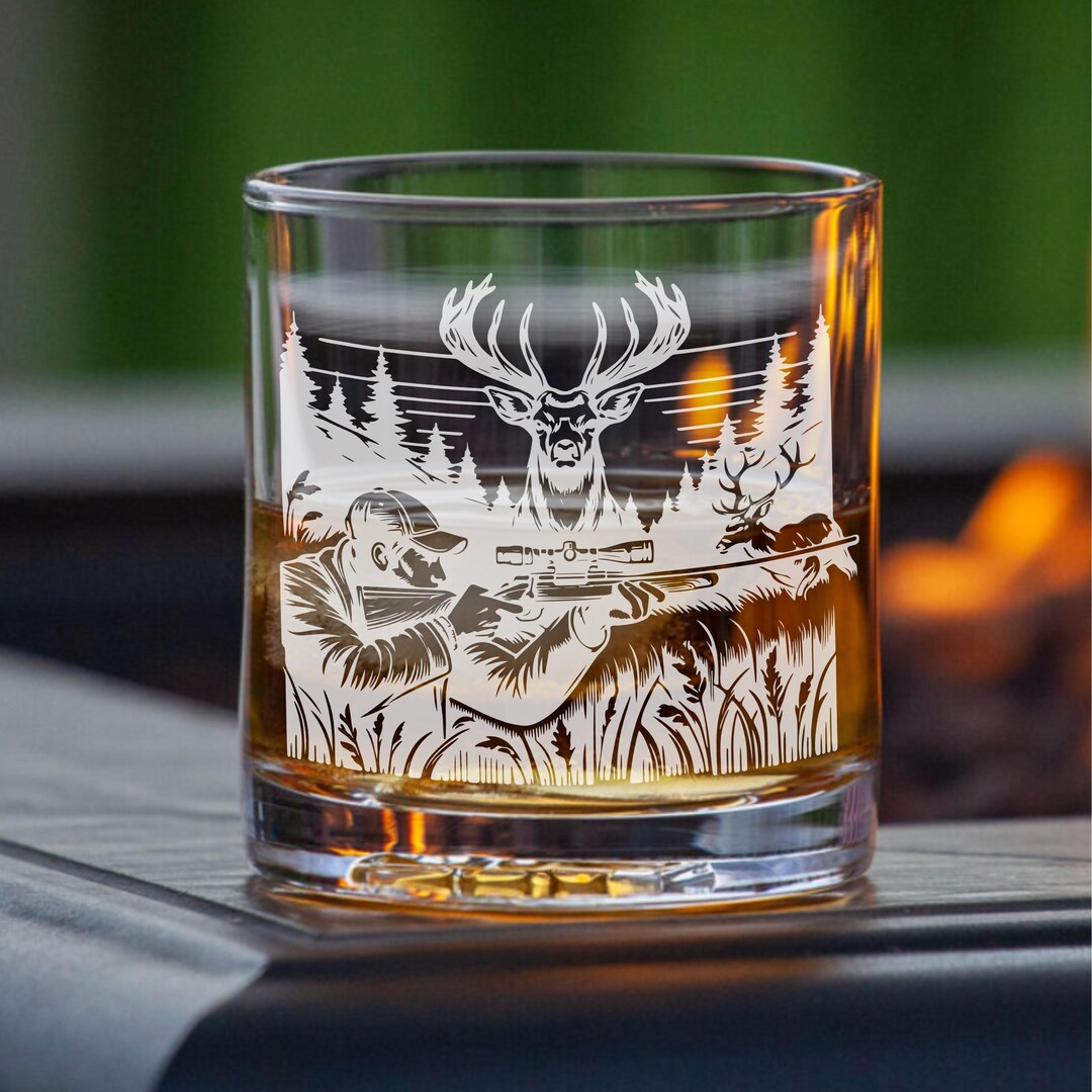 Engraved Hunting Glass: Personalized Whiskey, Wine, Beer Pint - Etsy