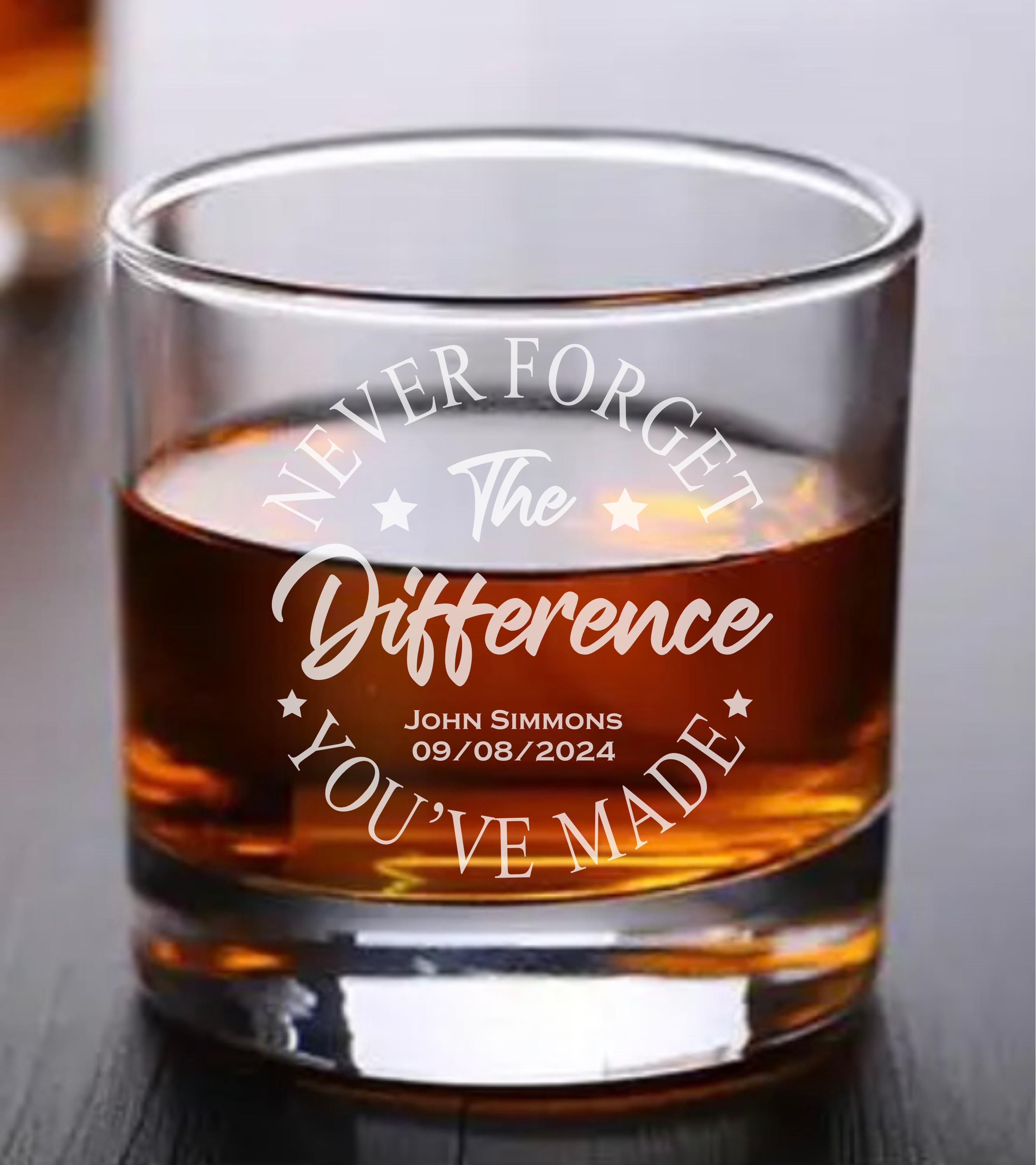 Personalized Retirement Whisky Glass: Engraved Keepsake Gift - Etsy