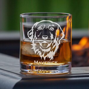 Personalized Golden Retriever Engraved Glass: Dog Memorial Gift - Etsy