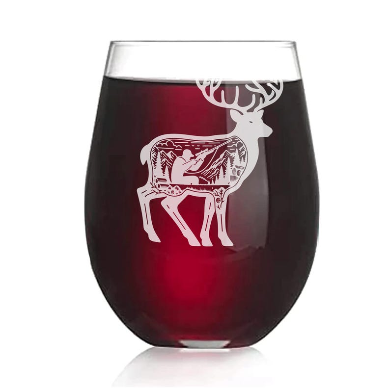Engraved Hunting Glass: Personalized Whiskey, Wine, Beer Pint - Etsy