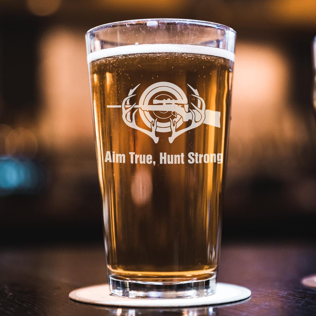 Personalized Engraved Hunting Glass Custom Whiskey, Wine, Beer Glass ...