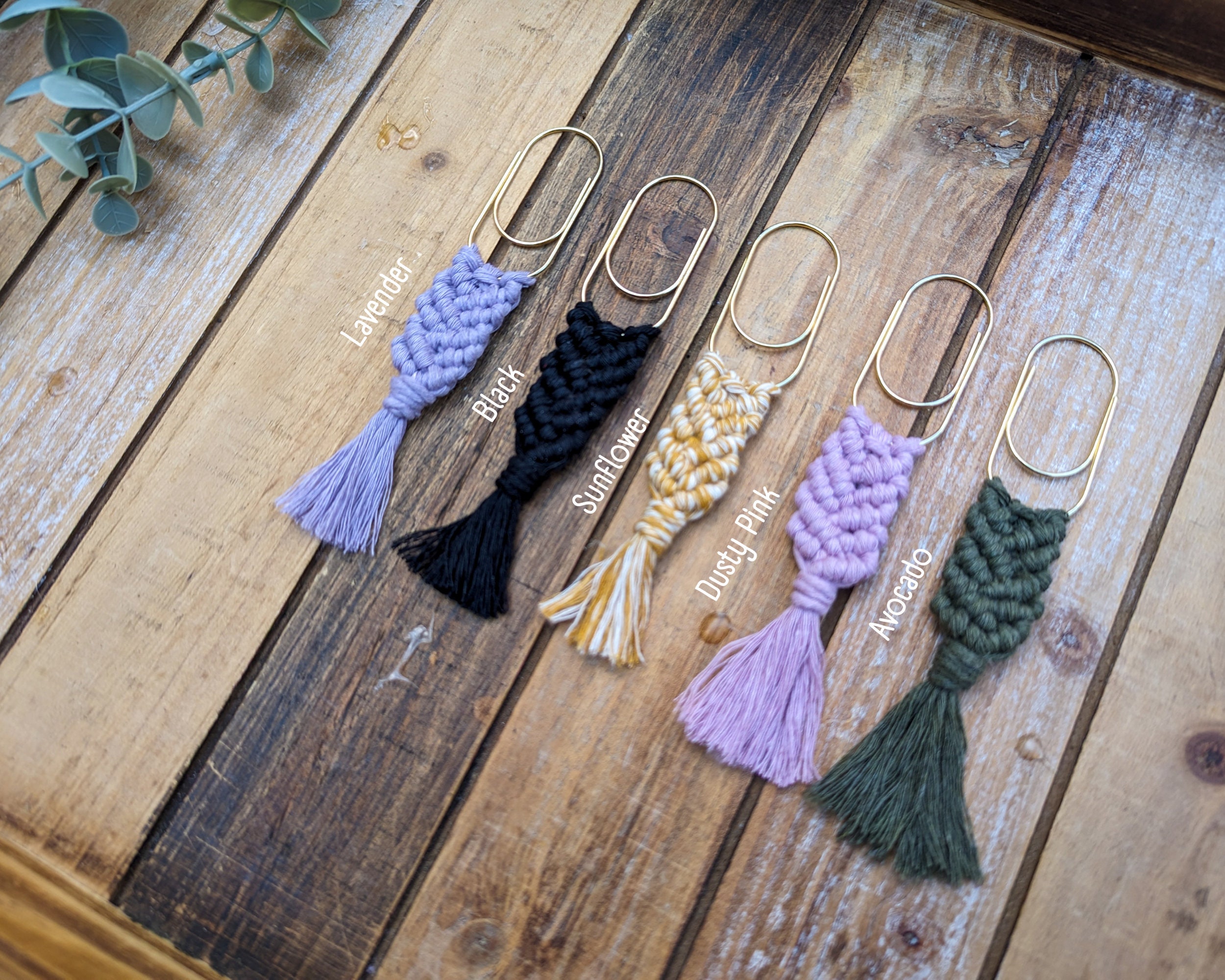 Macrame Bookmark | Macrame Paperclip | Macrame Planner Clip | Calendar ...