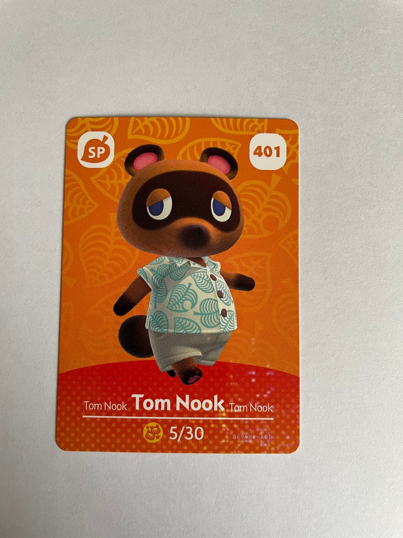 ACNH Series 5 Amiibo Card - Tom Nook - Etsy