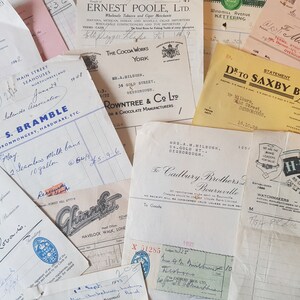 5 X 1930-40s Vintage Invoices - Etsy
