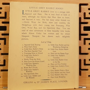 1966 Little Grey Rabbit's Party by Alison Uttley, Ill. Margaret Tempest ...