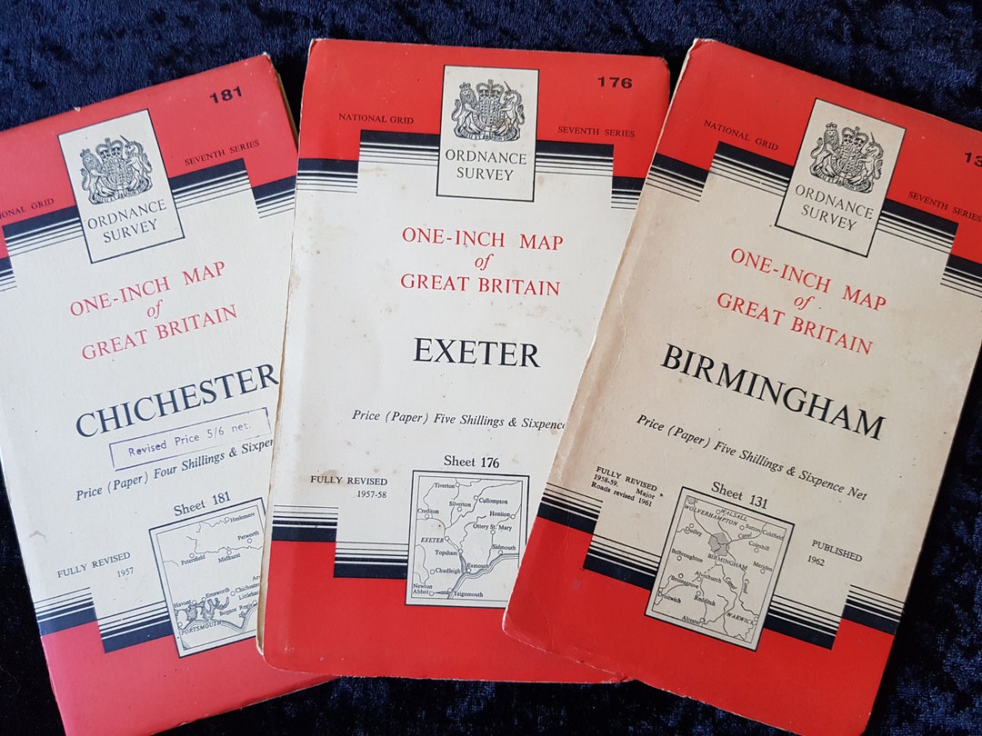 1960s Vintage Maps One Inch Ordnance Survey UK - Etsy
