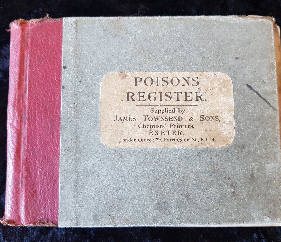 8 X Vintage Prescription/poison Ledger Pages - Etsy UK