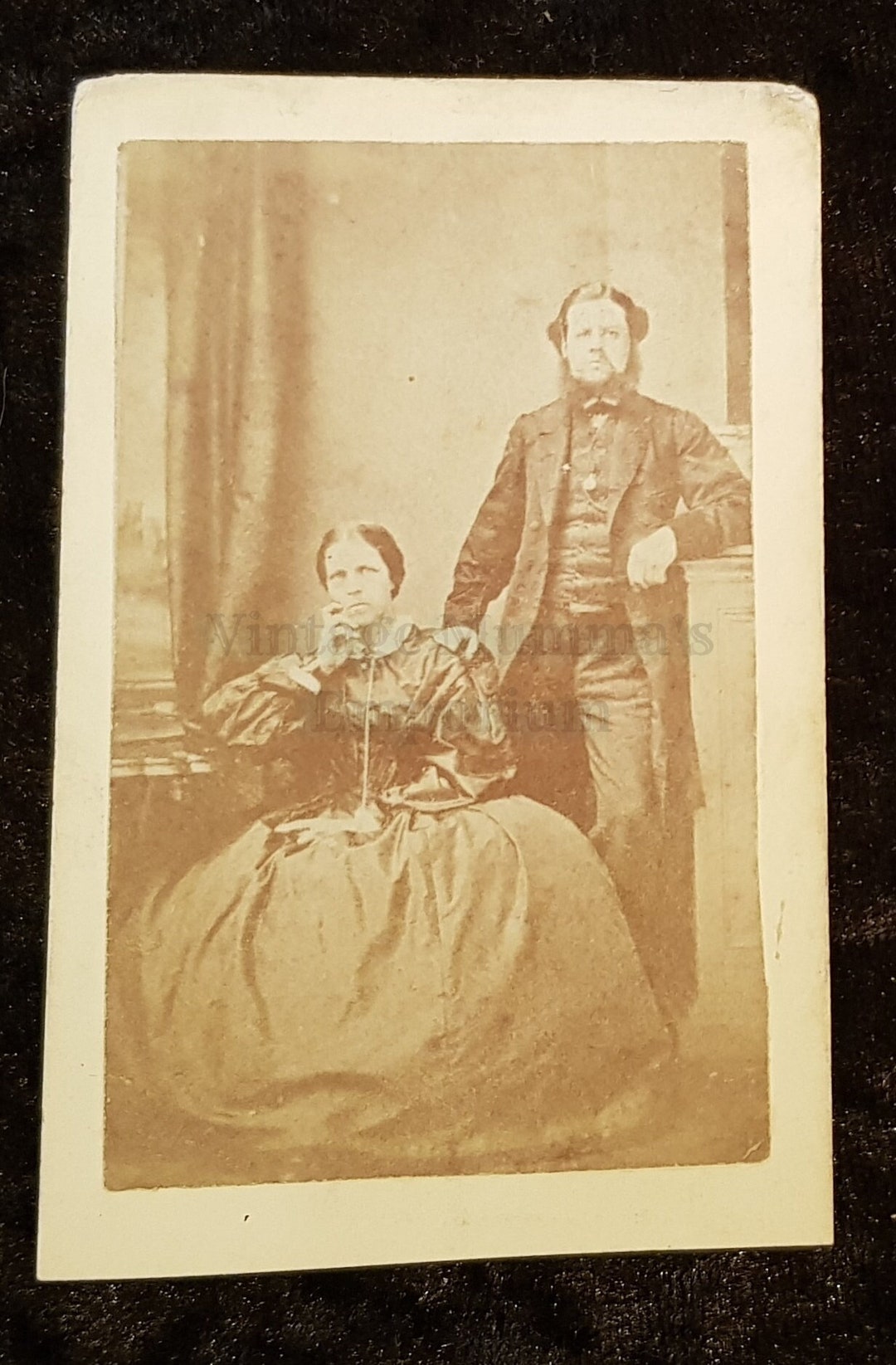 C.1860 Victorian Photograph - Carte De Visite - Couple - T. Pope ...