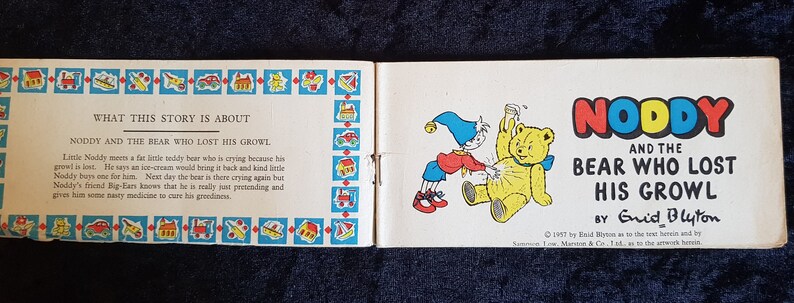 1957 Enid Blyton, Noddy and the Bear Who Lost His Growl - Strip Book - Etsy