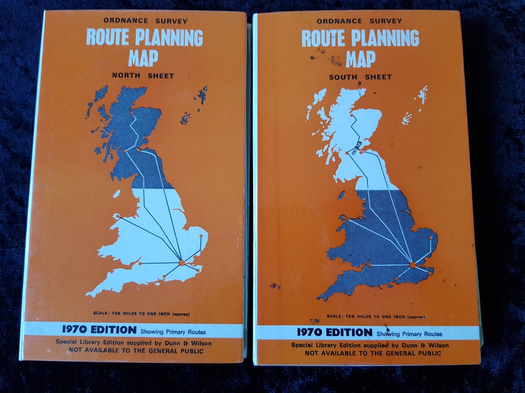 1970s Laminated Vintage Maps - Ordnance Survey - North/south UK - Etsy