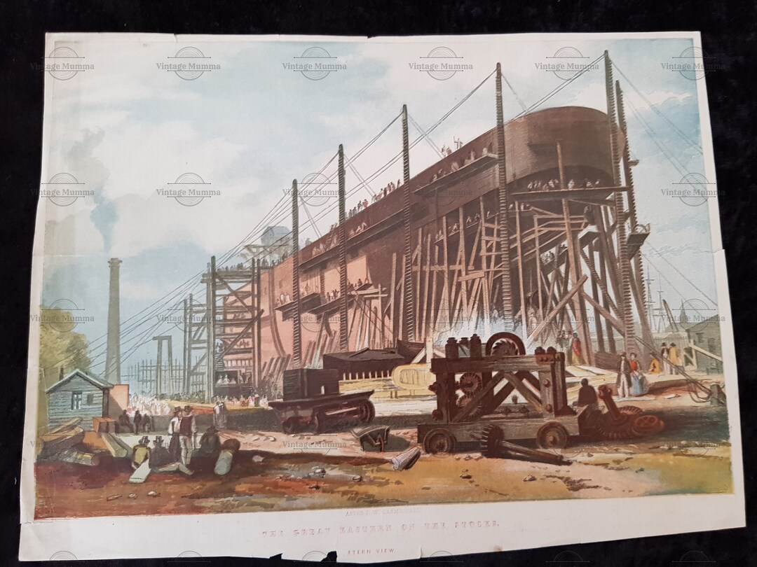 1800s Engraving - the Great Eastern - Etsy