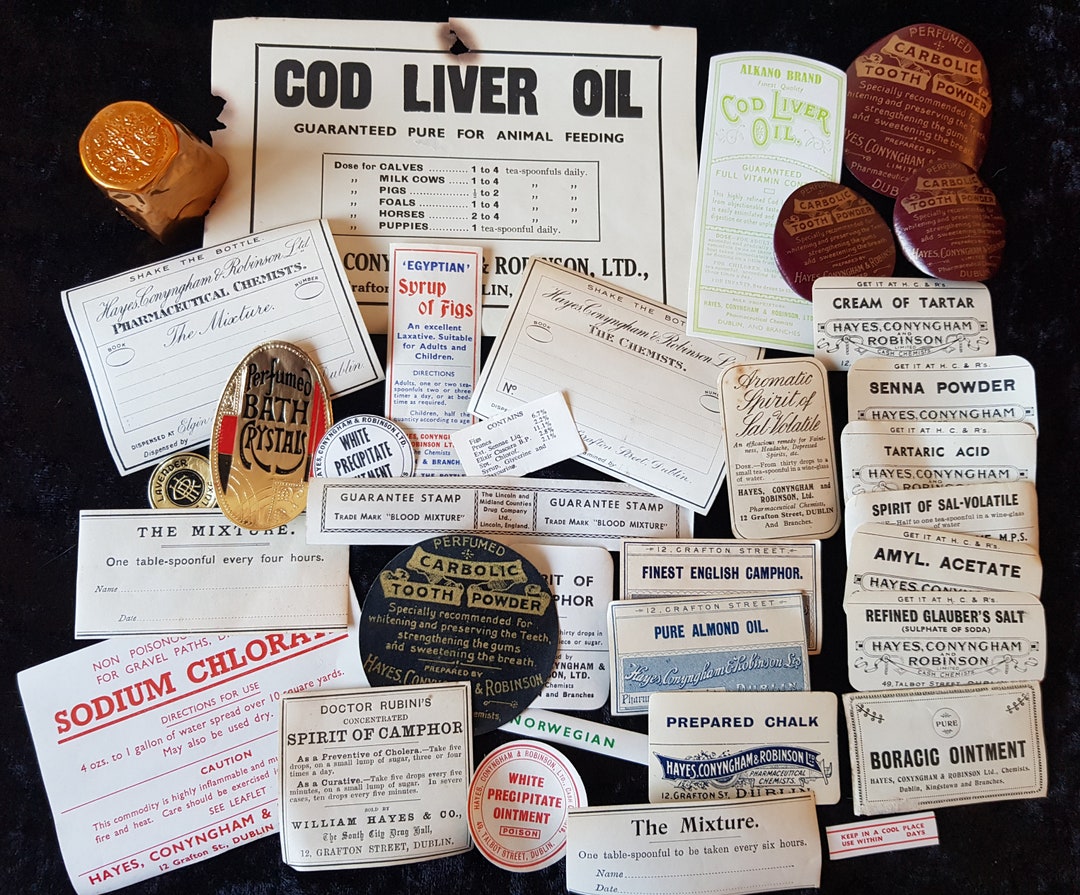 Vintage Pharmacy Medicine Labels/ephemera Kit Junk Journalling/craft ...