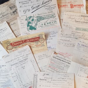 5 X 1920s Vintage Invoices - Etsy