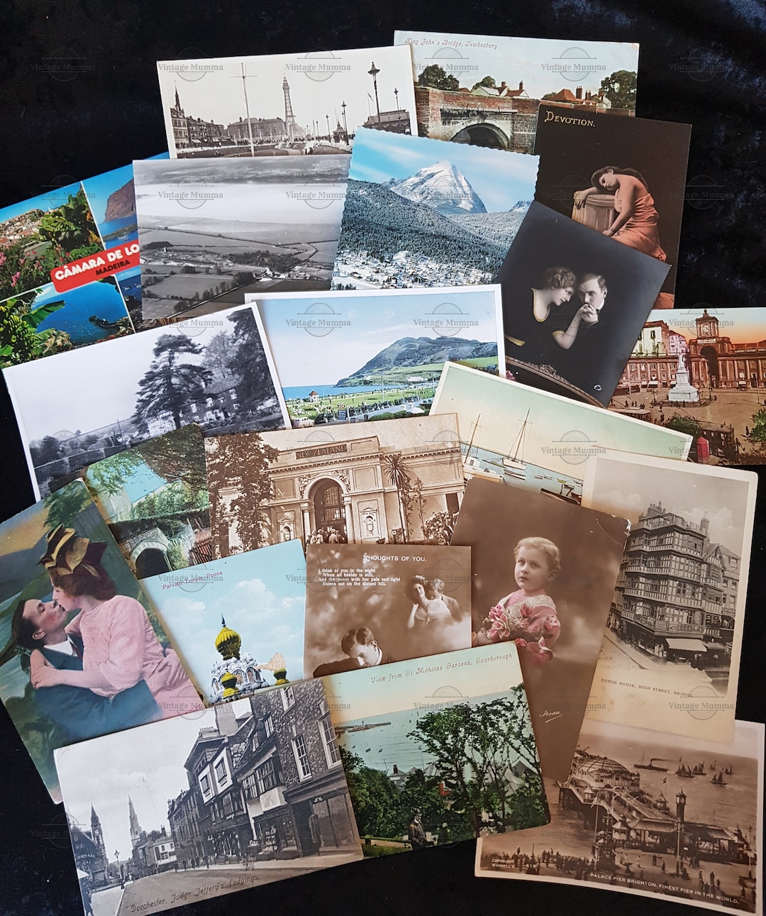10 X Vintage Postcards - Random Selection - Etsy