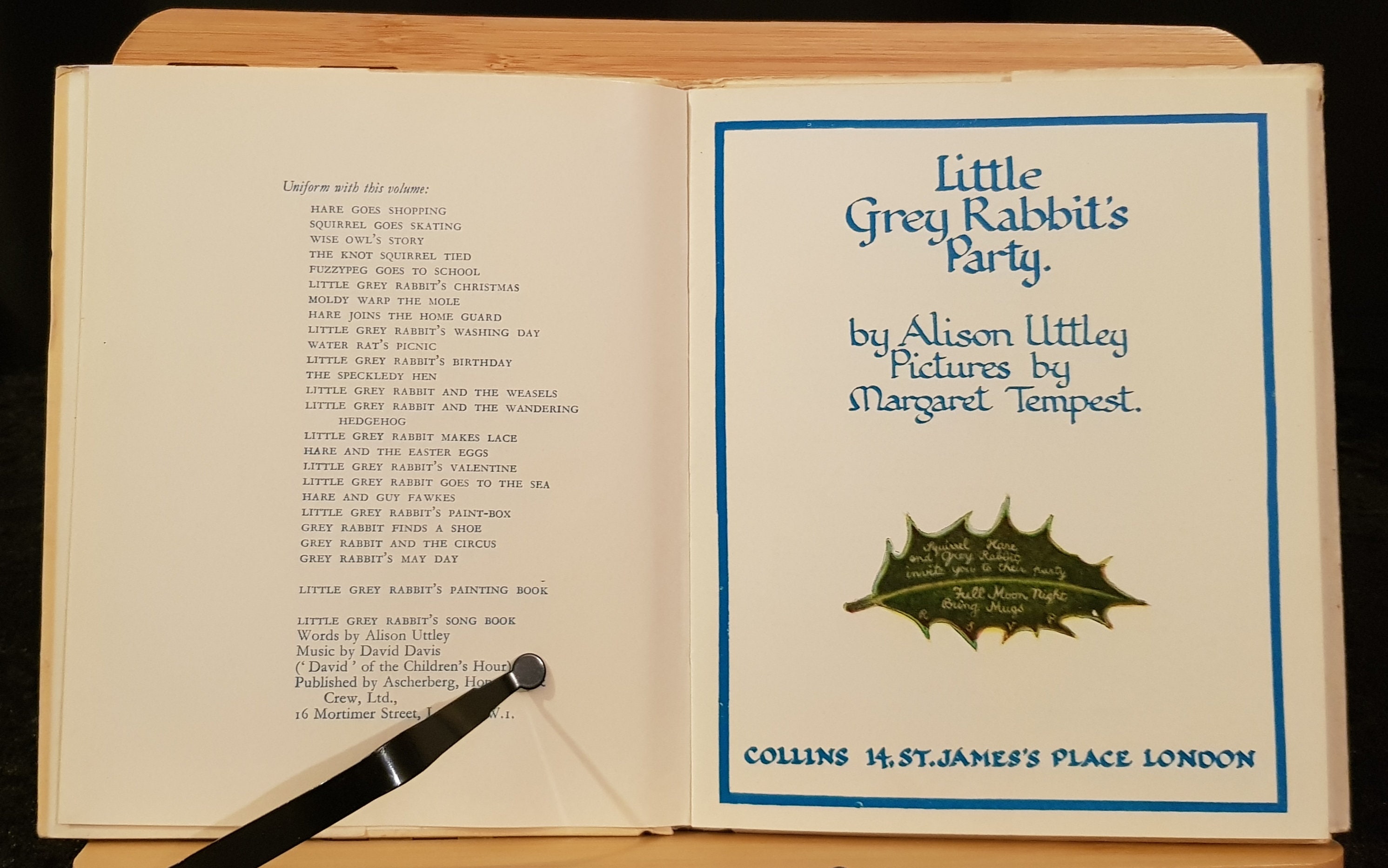 1966 Little Grey Rabbit's Party by Alison Uttley, Ill. Margaret Tempest ...