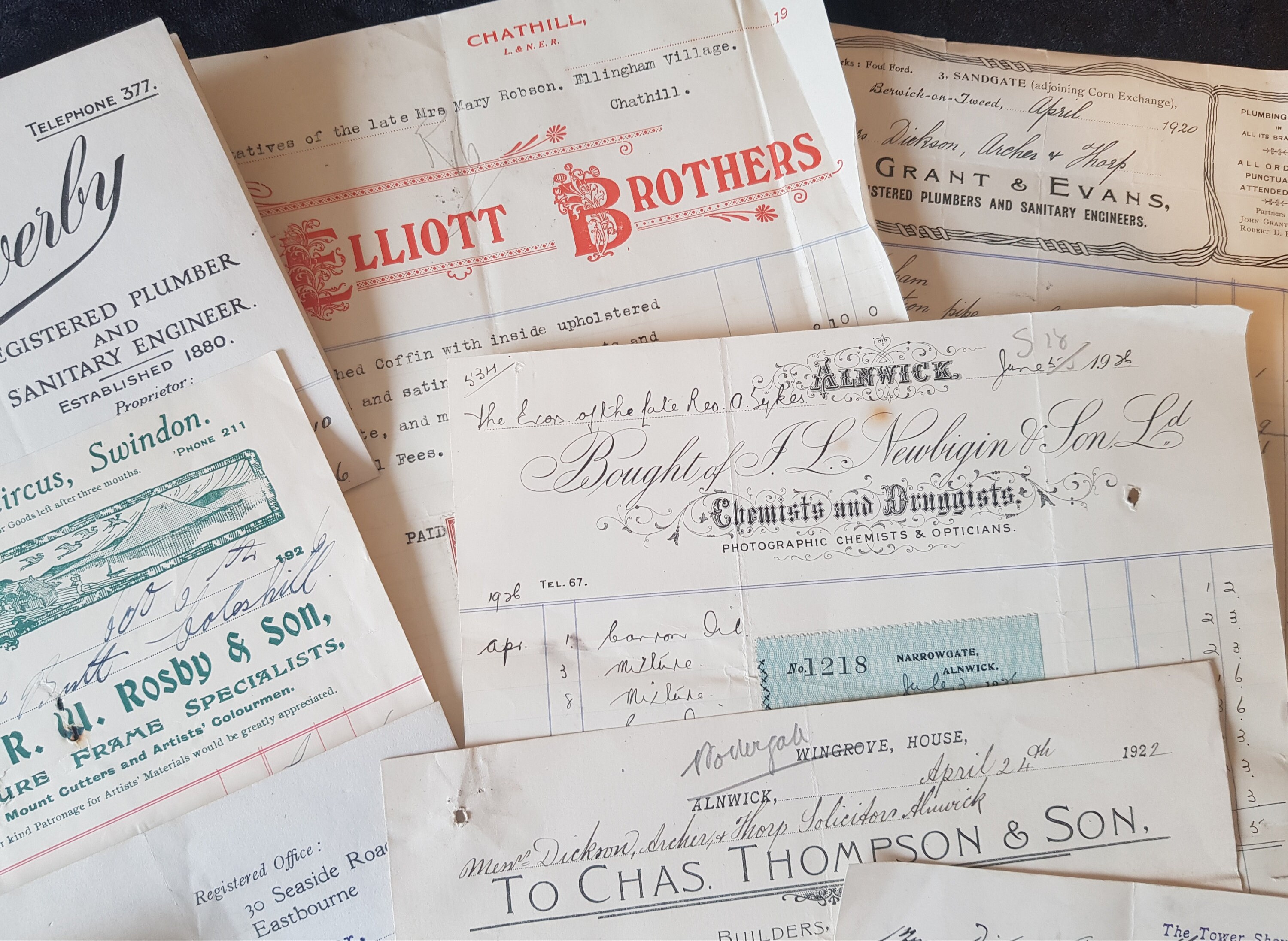 5 X 1920s Vintage Invoices - Etsy