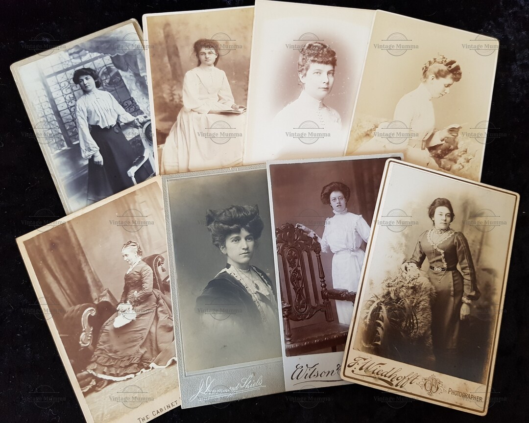 1 X Cabinet Cards - Female Portraits - Etsy