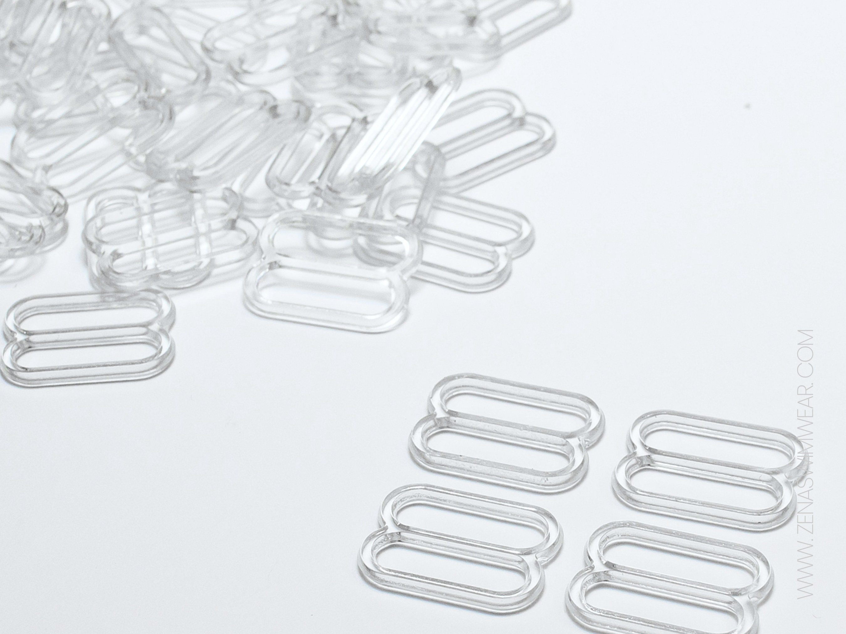 30 PCS Clear Plastic Lingerie Slides for Bra, Lingerie & Swimwear. 1/2 ...