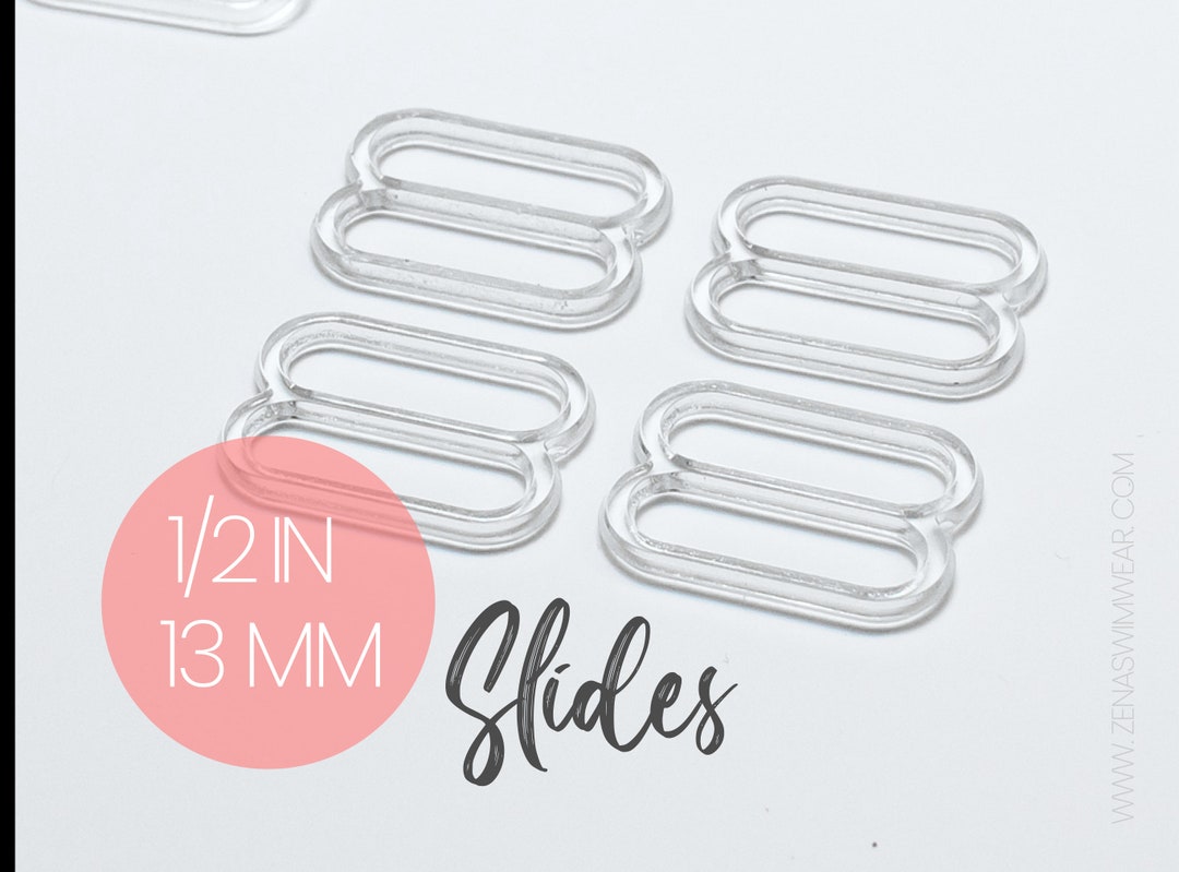 30 PCS Clear Plastic Lingerie Slides for Bra, Lingerie & Swimwear. 1/2 ...