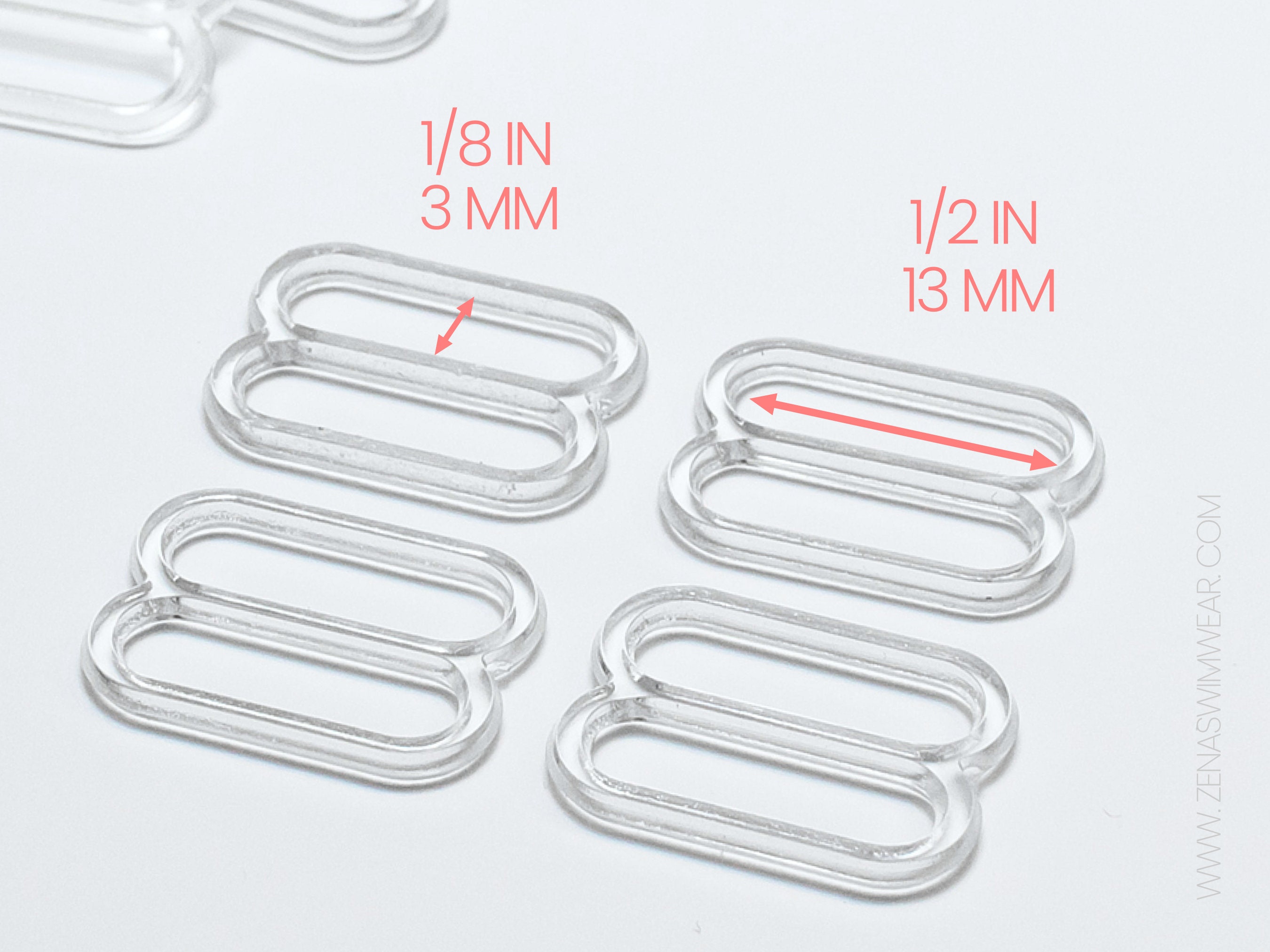 30 PCS Clear Plastic Lingerie Slides for Bra, Lingerie & Swimwear. 1/2 ...