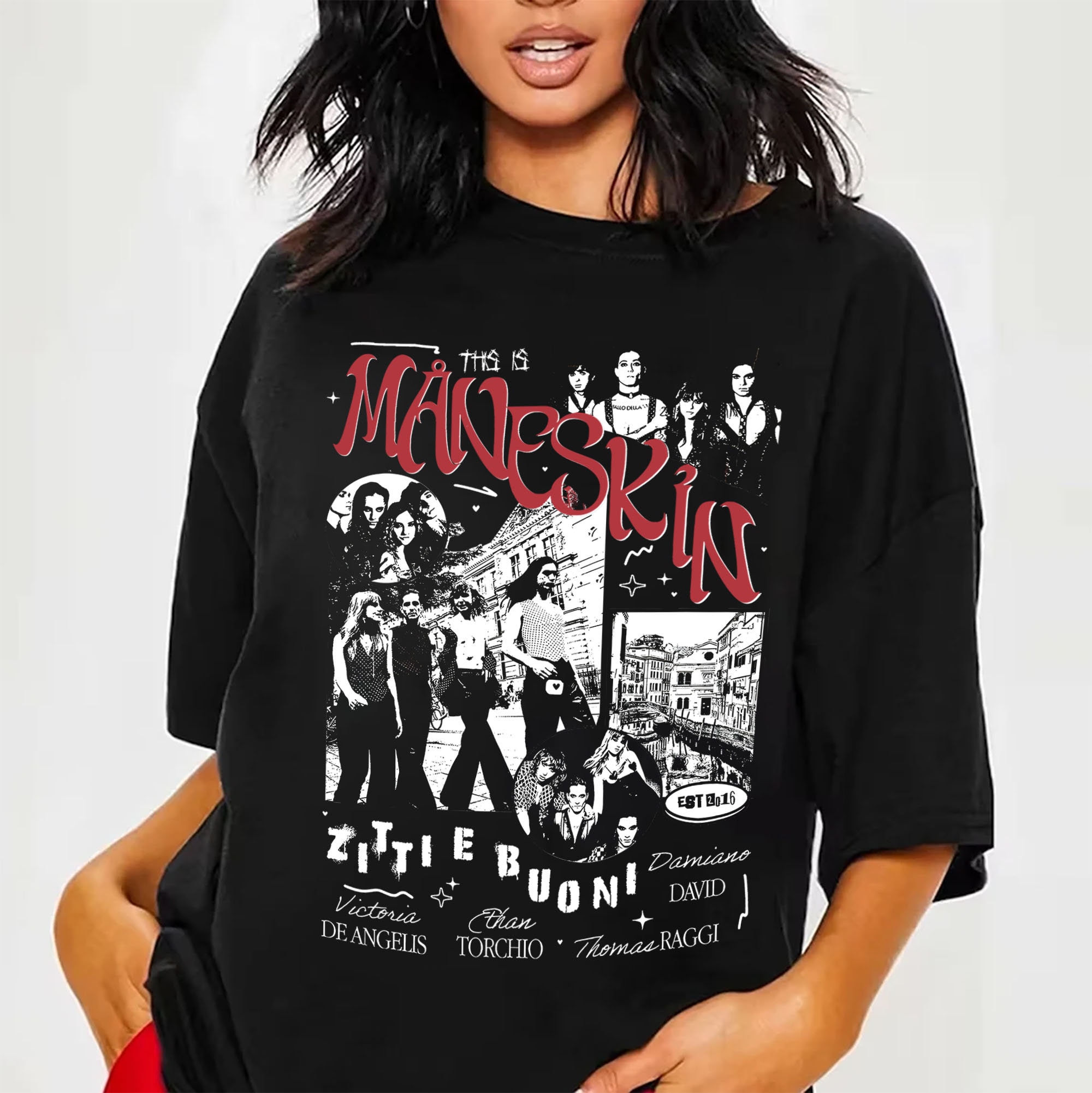 Maneskin Vintage T-shirt, Maneskin Shirt, Måneskin Rock Band Shirt ...