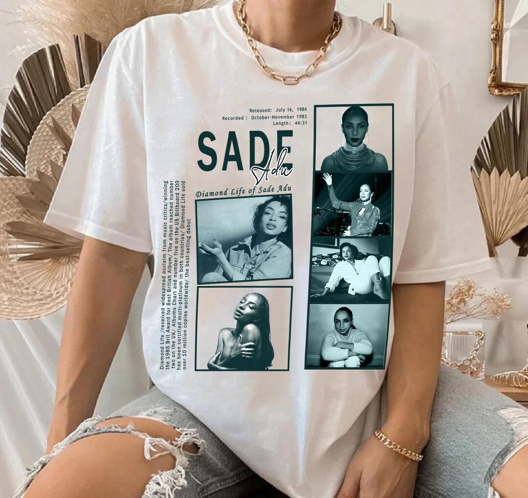 Sade Adu Graphic Shirt, Sade 90s Pop Jazz Shirt, Sade Music Unisex Shirt, Sade Concert Unisex ...