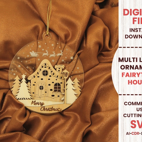 Multi Layer Christmas Ornament SVG Merry Christmas Layered - Etsy