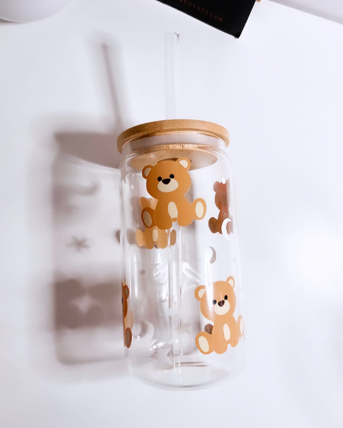 Teddy Bear Glass Cup Teddy Bear Waterbottle Teddy Bear Cup - Etsy
