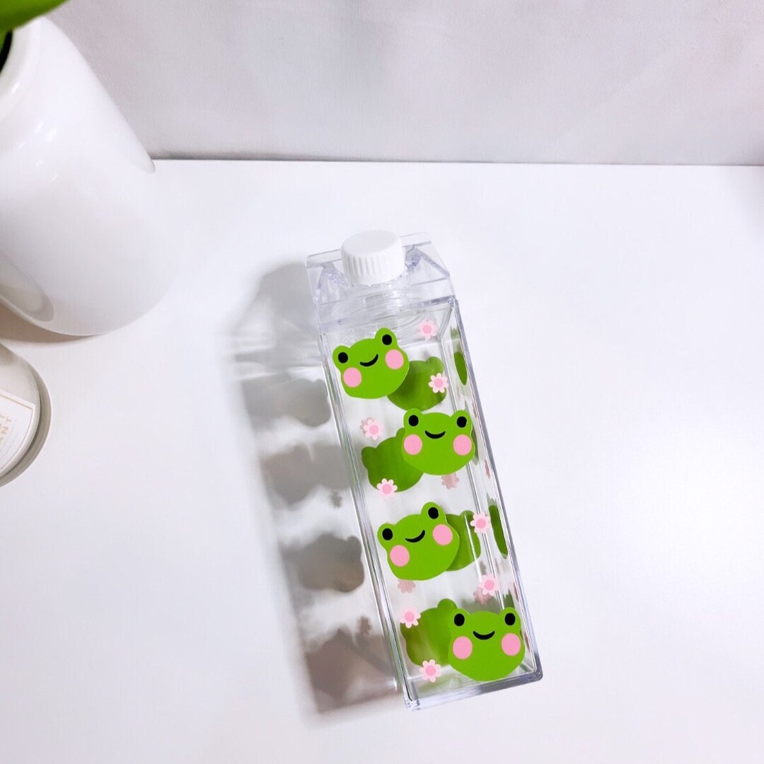 Froggy Milk Carton Water Bottle - Etsy