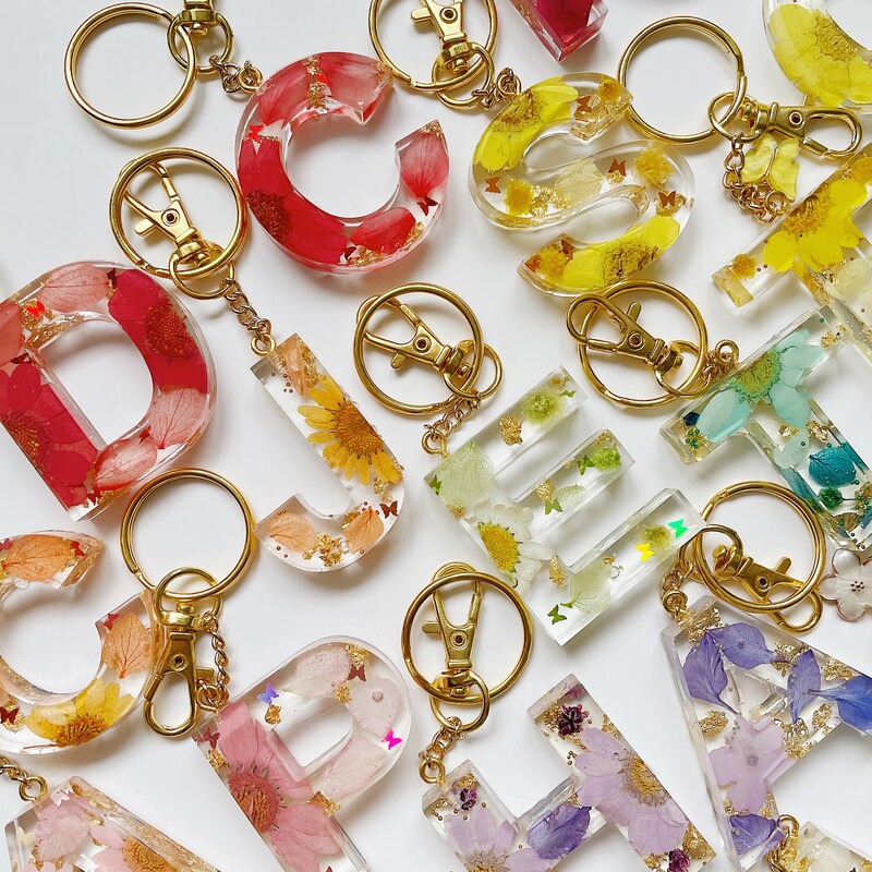 Letter Keyring - Etsy