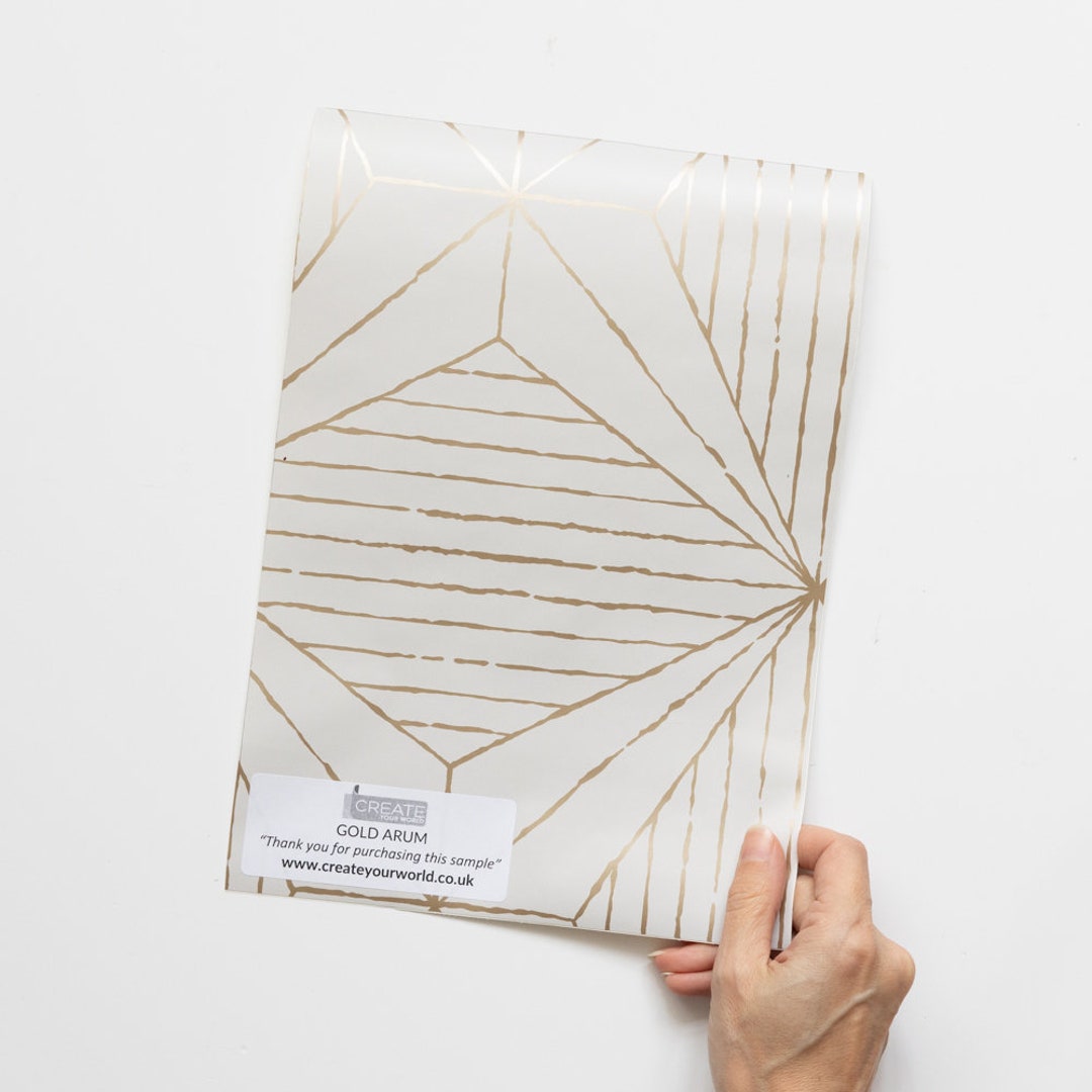 A4 SAMPLE Nu Wallpaper ARUM GOLD Peel & Stick Wallpaper - Etsy