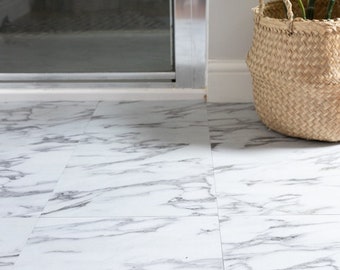 Marble Grey Self adhesive Vinyl Floor Tile 30.48cm X 30.48cm Etsy