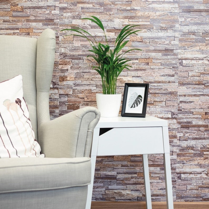 A4 SAMPLE Stone Wall Sand 3D Waterproof Wallpaper for Kitchen - Etsy UK