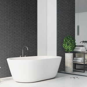 Dark Hexagon 3D Waterproof Wallpaper for Kitchen Splashbacks (67.5cm X ...