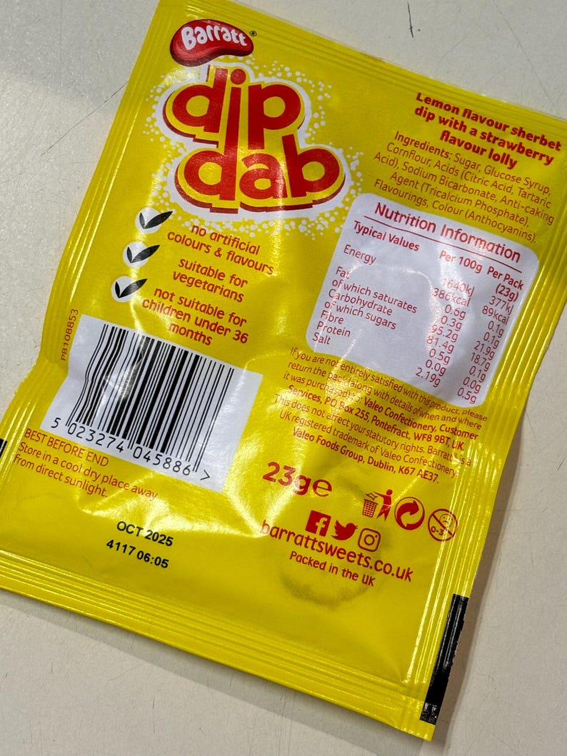 Dip Dab Packet Choose With 10 or 20 Packs - Etsy UK