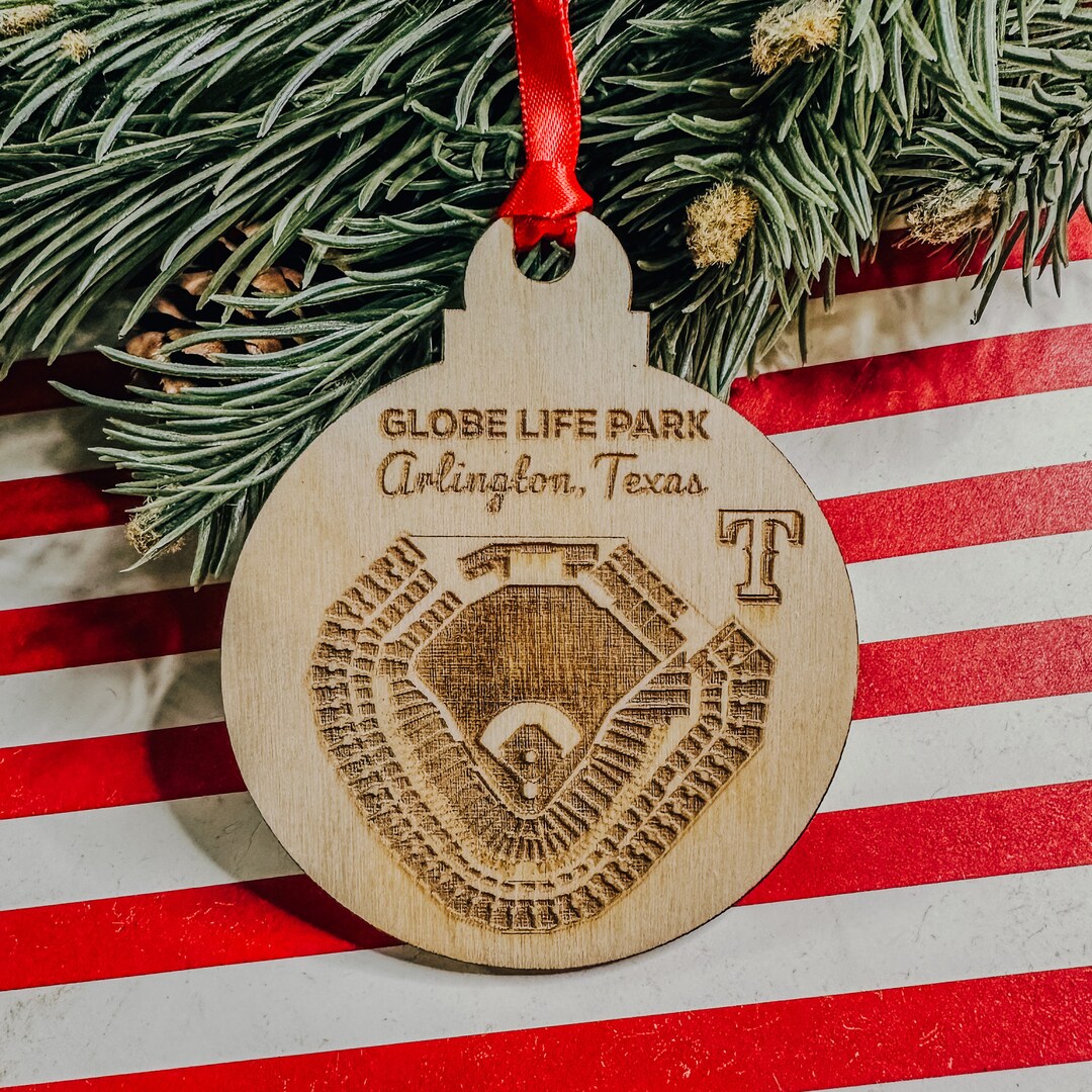MLB Tex Rangers Stadium Christmas Ornament, MLB Fans, Christmas Tree ...