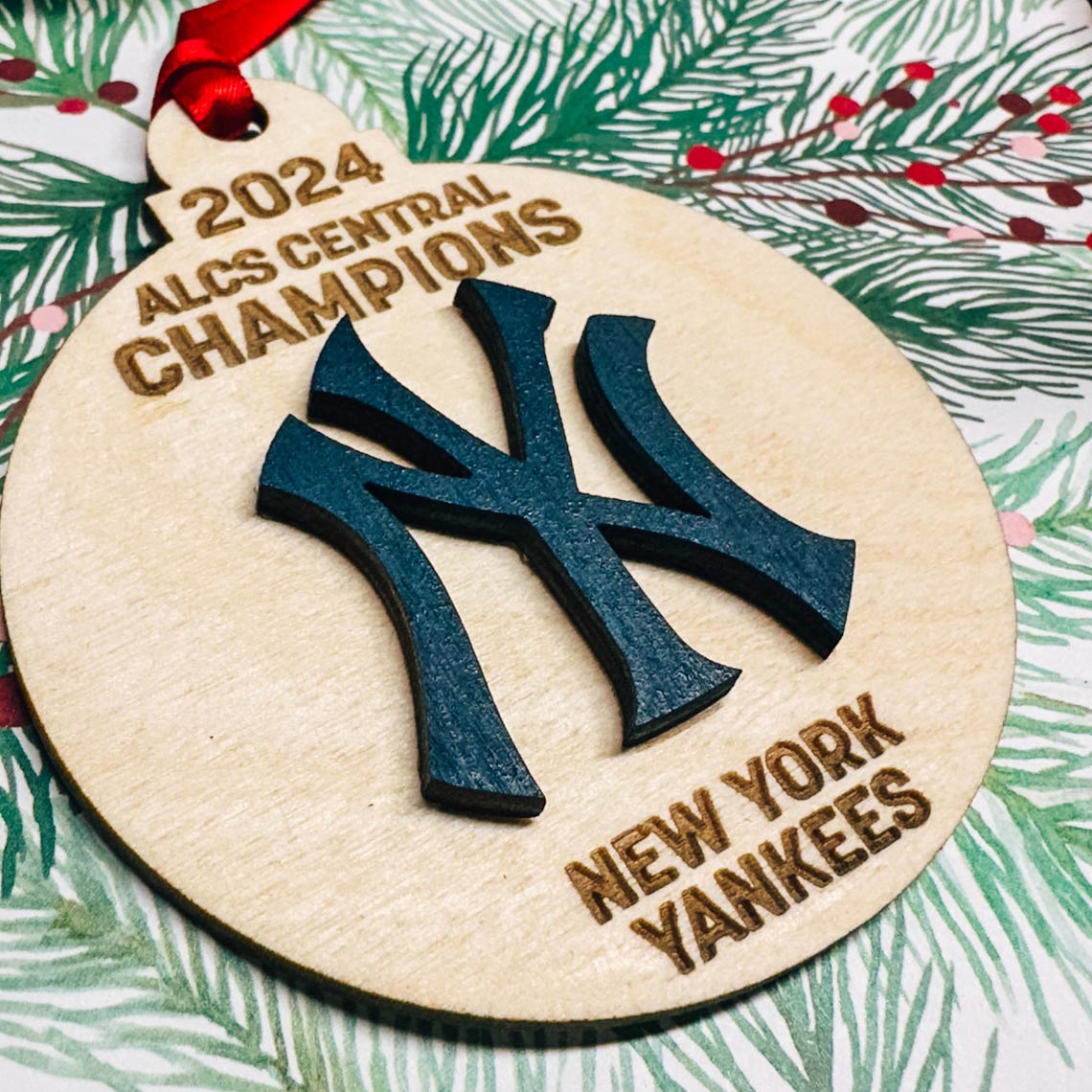 2024 ALCS Champions, NY Yankees Christmas Ornaments, Christmas Tree ...