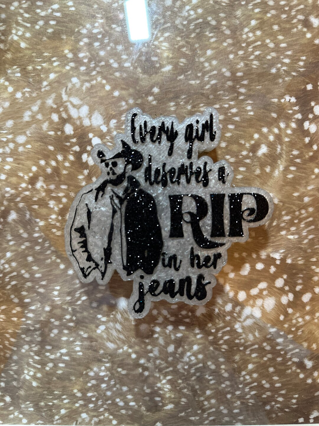 Rip in Her Jeans - Etsy